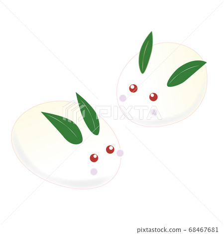 Snow rabbit illustration Japanese style - Stock Illustration [68467681 ...