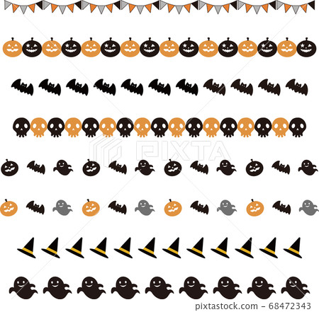 Halloween autumn decoration line ruled line... - Stock Illustration ...