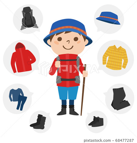 Illustration of a man who has prepared clothes... - Stock Illustration ...