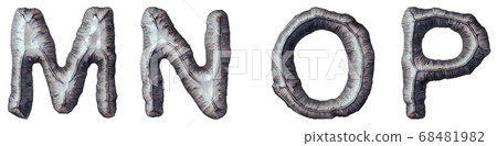 Set of capital letters M, N, O, P made of... - Stock Illustration ...