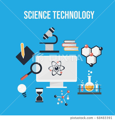 Flat design concept of science and technology - Stock Illustration ...