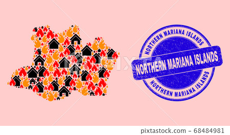 Amazonas State Map Collage of Fire and Realty... - Stock Illustration ...