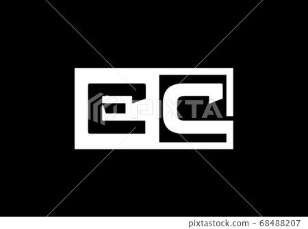 Initial Monogram Letter E C Logo Design Vector... - Stock Illustration ...