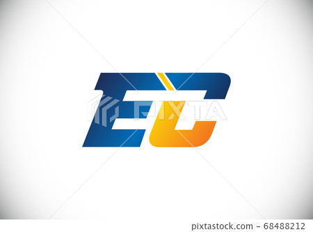 Initial Monogram Letter E C Logo Design Vector... - Stock Illustration ...