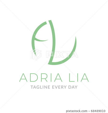 letter AL circle logo design - Stock Illustration [68489010] - PIXTA