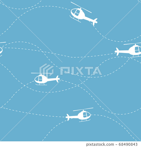 Helicopters vector seamless pattern - Stock Illustration [68490843] - PIXTA