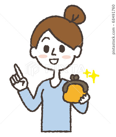 Illustration of a wise woman to save - Stock Illustration [68491760 ...