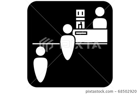 Icon illustration that recommends to line up... - Stock Illustration ...