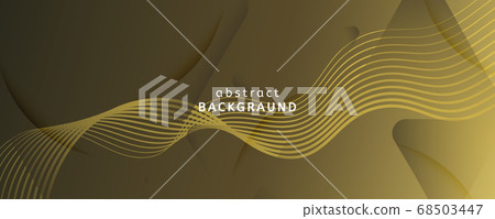 Abstract Vector Curve. Yellow Dynamic Wallpaper. - Stock Illustration ...