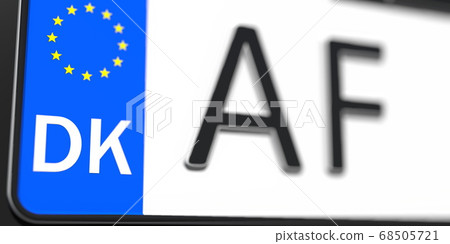 Details of a vehicle registration plate of... - Stock Illustration ...