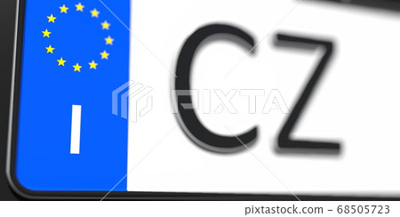 Details of a vehicle registration plate of... - Stock Illustration ...