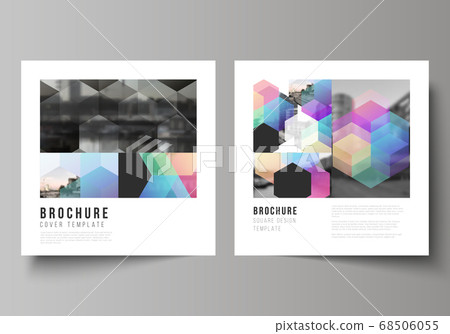 Vector layout of two square format covers... - Stock Illustration ...