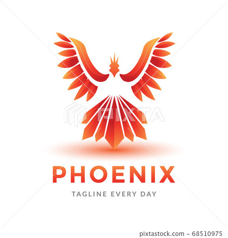 Abstract phoenix logo design-插圖素材 [68510975] - PIXTA圖庫