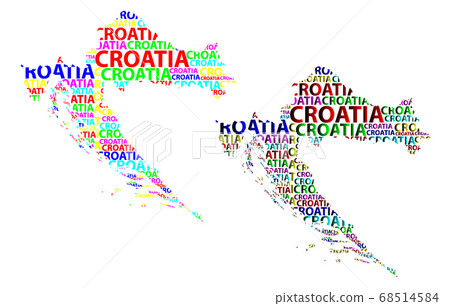 Map of Croatia - vector illustration - Stock Illustration [68514584 ...