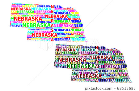 Map of Nebraska - vector illustration - Stock Illustration [68515683 ...