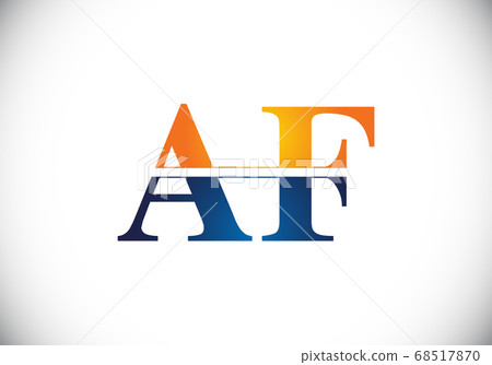 A F letter sign symbol. Initial Letter A F Logo... - Stock Illustration ...