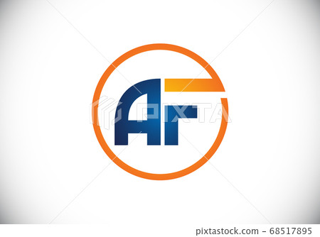 A F letter sign symbol. Initial Letter A F Logo... - Stock Illustration ...