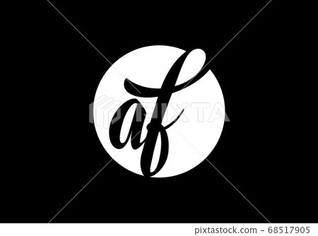 A F letter sign symbol. Initial Letter A F Logo... - Stock Illustration ...