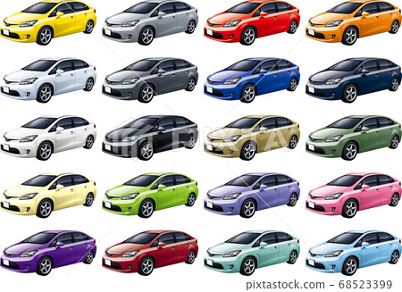 Car sedan variation set - Stock Illustration [68523399] - PIXTA