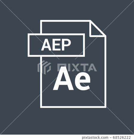 AEP Vector Icon. After Effects File Icon.-插圖素材 [68526222] - PIXTA圖庫