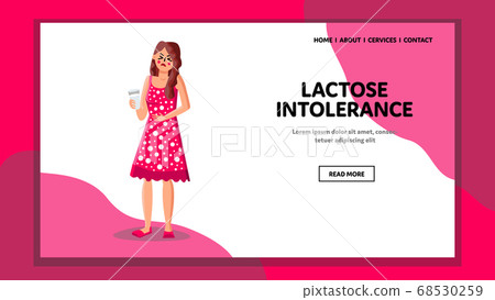 Lactose Intolerance Suffering Young Woman... - Stock Illustration ...