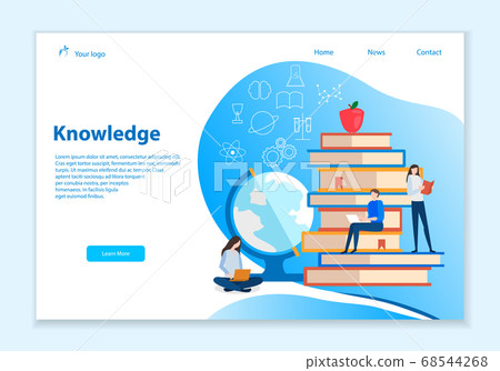Concept of knowledge, website template - Stock Illustration [68544268 ...