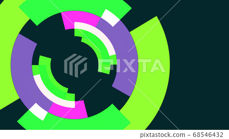 CG circle Multiple overlapping half circles - Stock Illustration ...