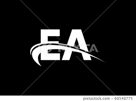E A Initial Letter Logo design, Graphic... - Stock Illustration ...