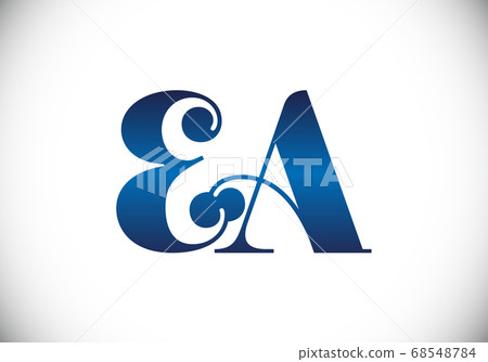 E A Initial Letter Logo design, Graphic... - Stock Illustration ...