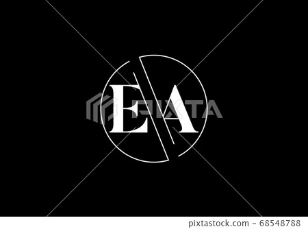 E A Initial Letter Logo design, Graphic... - Stock Illustration ...