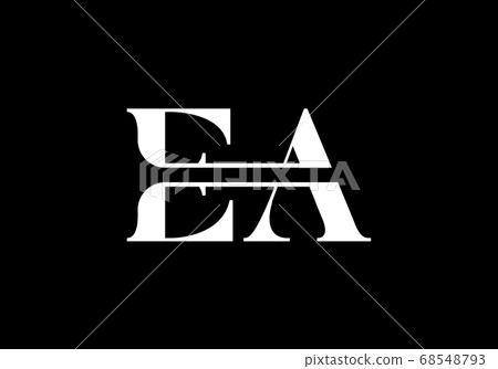 E A Initial Letter Logo design, Graphic... - Stock Illustration ...