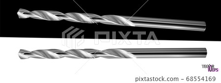Modern steel realistic gilded drill bit. - Stock Illustration [68554169 ...
