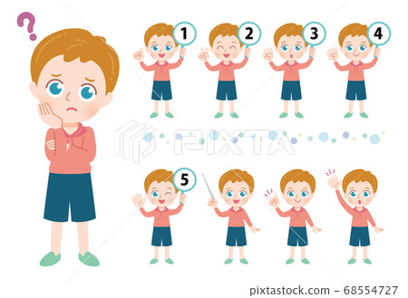 Number boy whole body illustration - Stock Illustration [68554727] - PIXTA