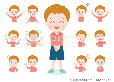 Boy upper body illustration - Stock Illustration [68554738] - PIXTA