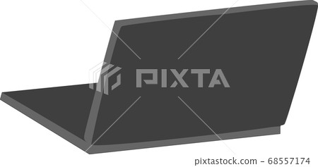 A simple laptop seen from behind - Stock Illustration [68557174] - PIXTA