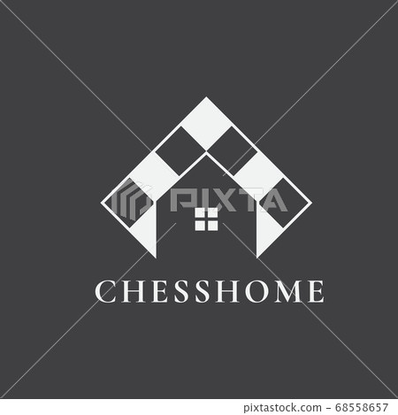 Chess home logo design template - Stock Illustration [68558657] - PIXTA