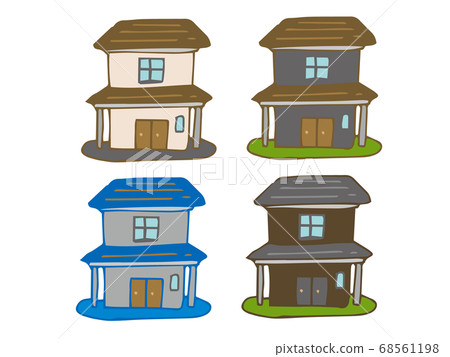 House 4 colors - Stock Illustration [68561198] - PIXTA