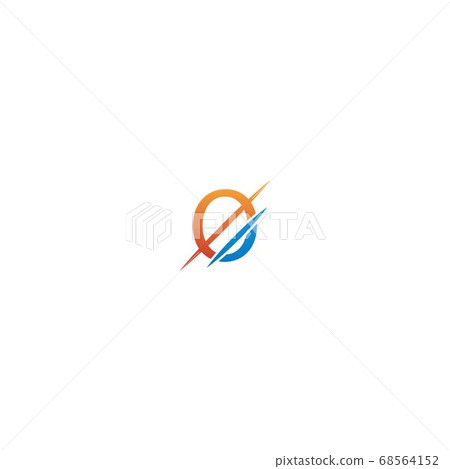 O Letter Slash Logo, Concept Letter O + icon slash - Stock Illustration ...
