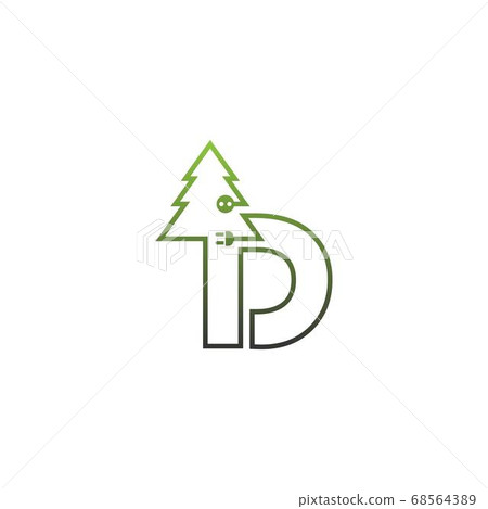 D Letter tree Logo, Concept Letter D + icon tree - Stock Illustration ...