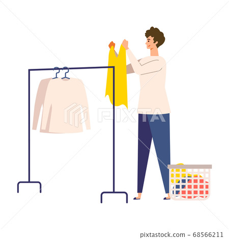 Illustration of a man washing - Stock Illustration [68566211] - PIXTA