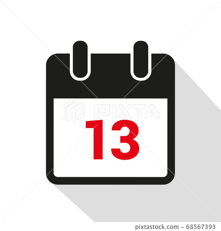 simple calendar icon 13 on white background - Stock Illustration ...