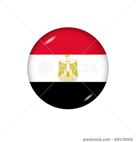 Round flag of Egypt. Vector illustration. Button, - Stock Illustration ...