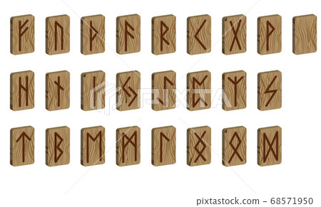 Set of Old Norse Scandinavian runes. Rune - Stock Illustration ...