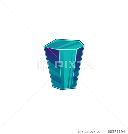 Crystal blue gem stone isolated on white... - Stock Illustration ...