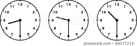 Clock_Simple_8:30-10:30 - Stock Illustration [68577218] - PIXTA