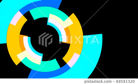 CG circle Multiple overlapping half circles - Stock Illustration ...