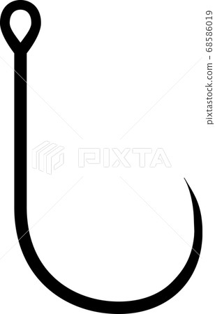 Single hook for lure (without barb) - Stock Illustration [68586019] - PIXTA