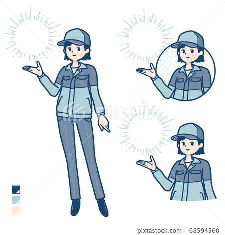 vector, vectors, blue collar worker - Stock Illustration [68594560] - PIXTA