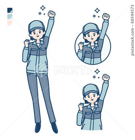 vector, vectors, blue collar worker - Stock Illustration [68594573] - PIXTA
