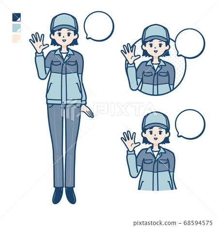vector, vectors, blue collar worker - Stock Illustration [68594575] - PIXTA